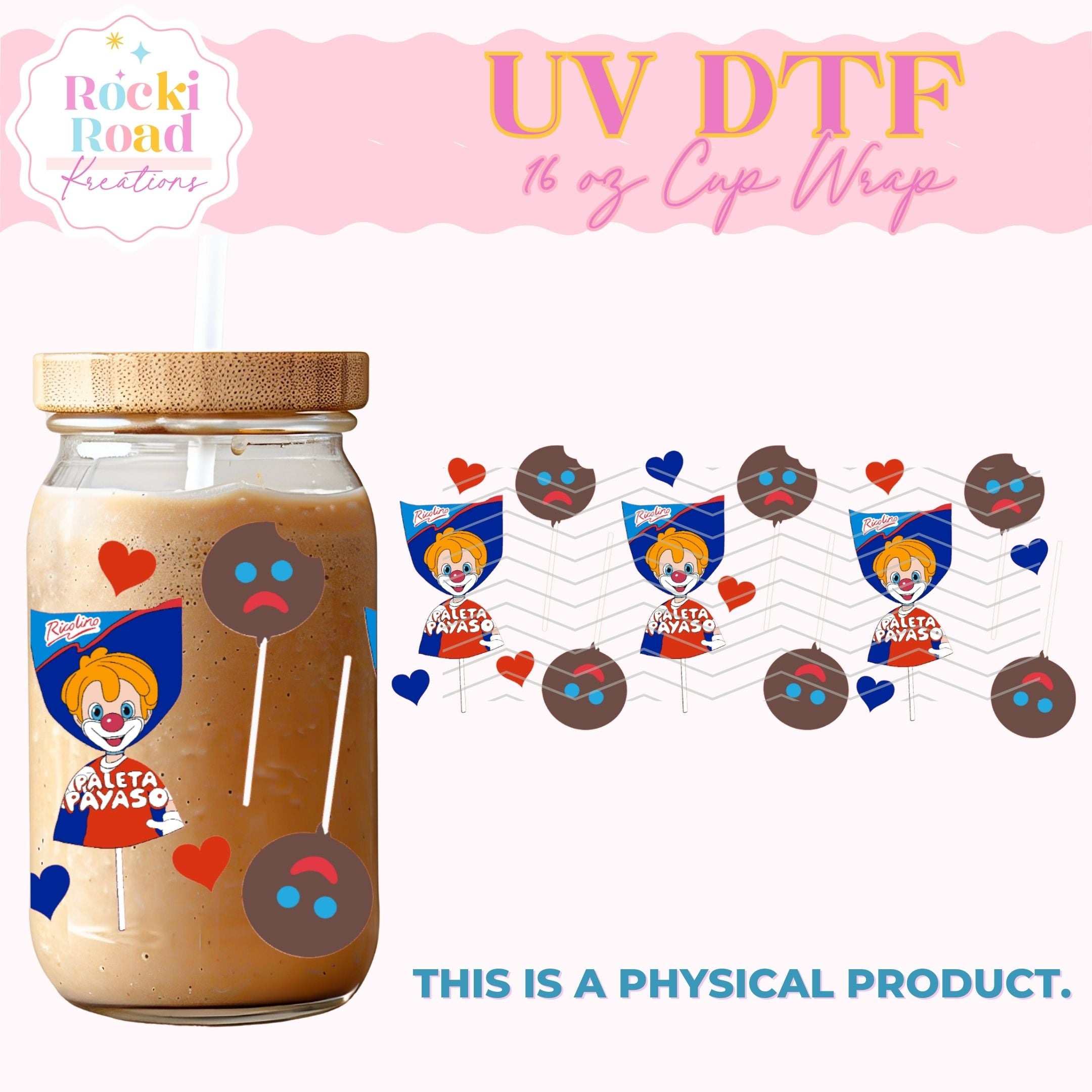 582 - Paleta Payaso OG | Cup Wrap | Rocki Road Kreations, LLC.