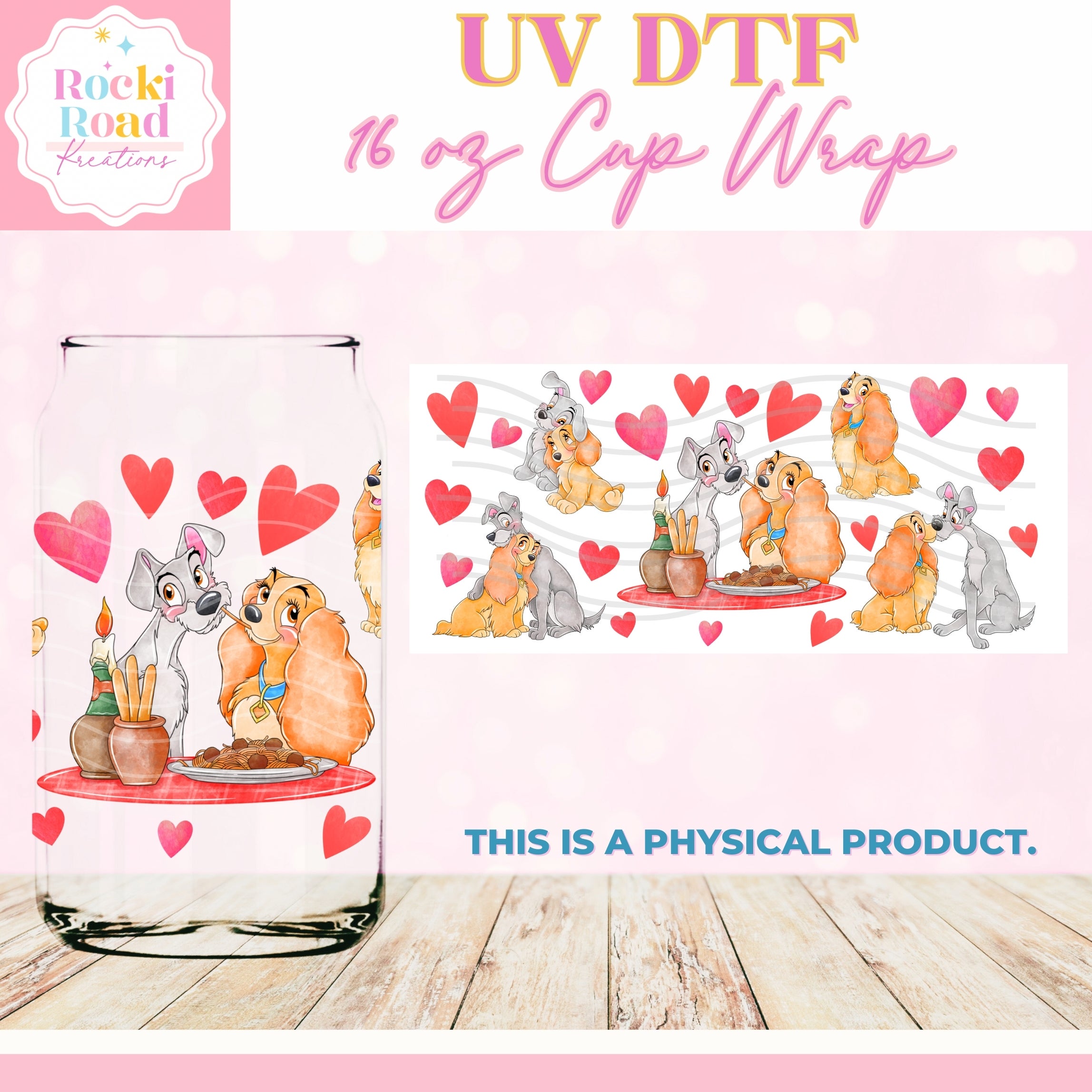 540 - Puppy Hearts | Cup Wrap | Rocki Road Kreations, LLC.