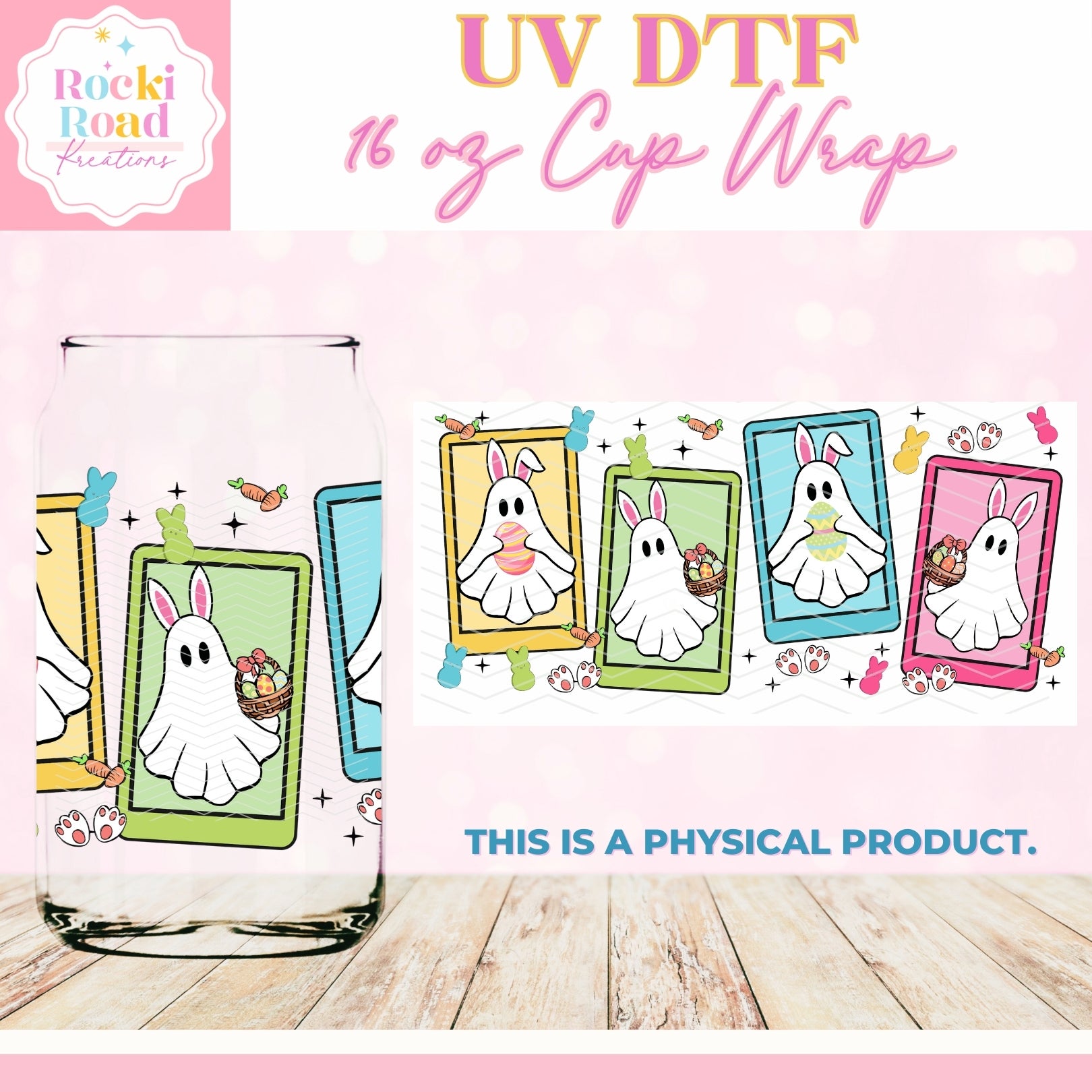 621 - Easter Ghosts | Cup Wrap | Rocki Road Kreations, LLC.